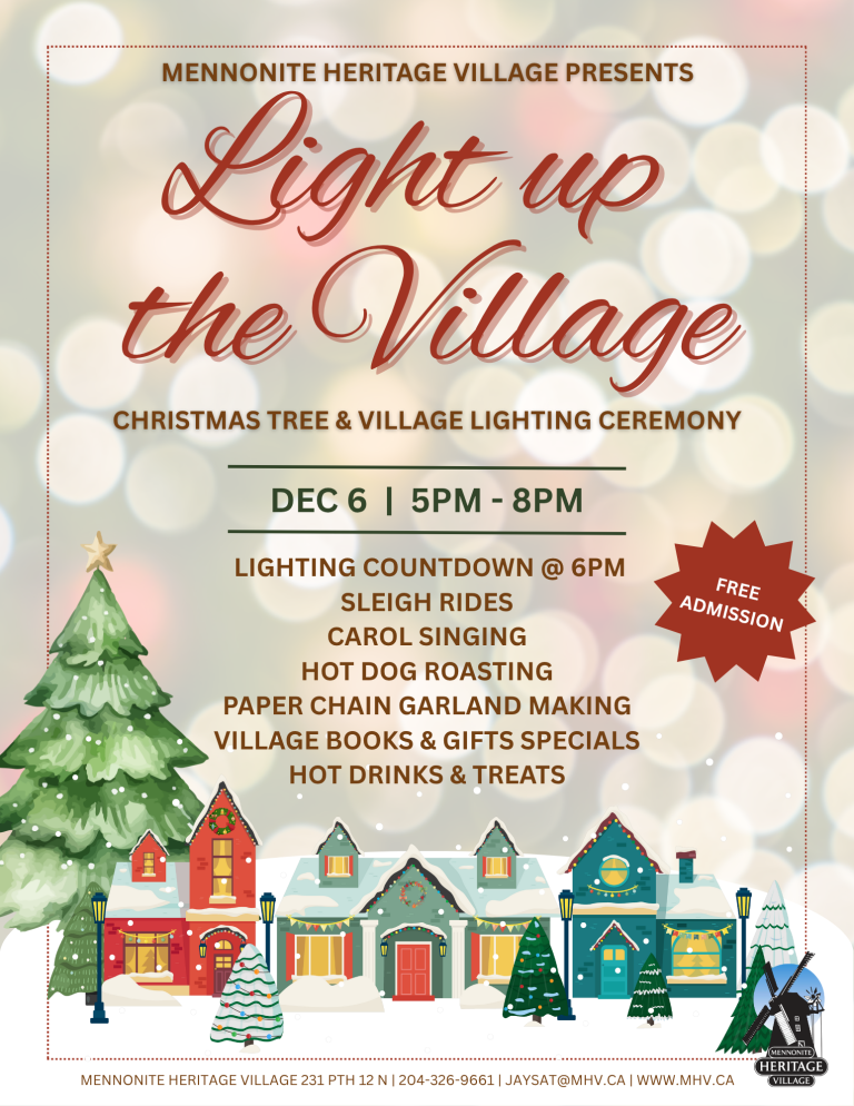 Upcoming Events – Mennonite Heritage Village